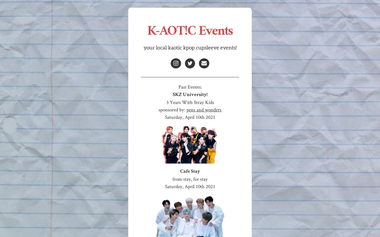 K-AOT!C Events